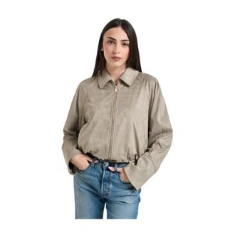 Liu Jo Femme, Vestes, Beige, Taille: 36 FR Zip Jacket