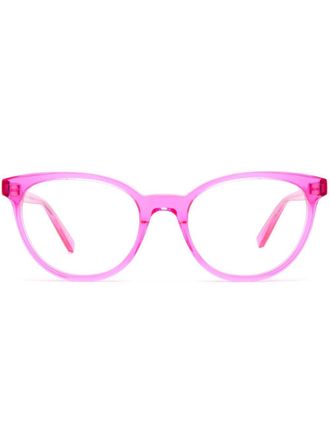 Saint Laurent Eyewear lunettes &agrave; monture ronde - Rose