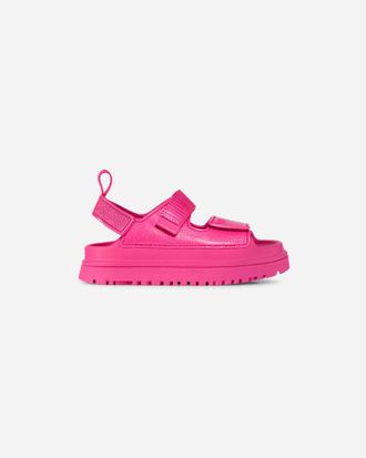 UGG GoldenGlow Glossy Sparkles Sandale f&uuml;r Kinder in Deep Coral, Gr&ouml;&szlig;e