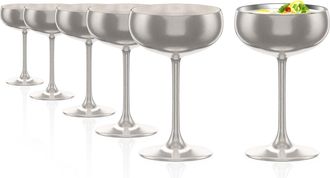 Stölzle Elements Sektschalen Gold 6er-Set 230 ml - Stilvolle Gläser ideal für Sekt & Champagner - Goldfarbene Sektgläser aus bleifreiem Kristallglas - Spülmas