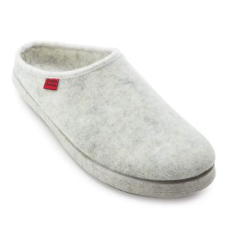 Andres Machado Hausschuhe für Damen für Frühling und Herbst - Unisex Puschenr für drinnen und draußen - AM001 - Pantoffeln aus Filz mit rutschfester Gummisohle - Wei
