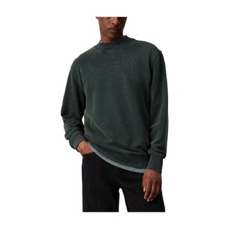 Calvin Klein Washed Woven Label Sweatshirt - - Sweatshirts & Hoodies - Herren - Gr&uuml;n - XL