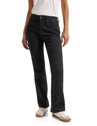 Street One 3716435 Jean Bootcut, Black Clean Washed, 34W / 30L Femmes