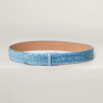 Reptiles House Altea - Amerikanischer Krokodilgürtel - Hellblau
