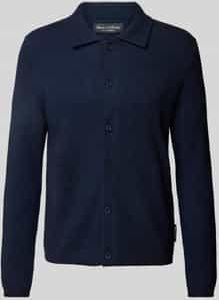 Marc O'Polo Regular Fit Strickjacke aus strukturiertem Baumwoll-Mix