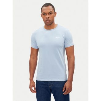 Pepe Jeans London T-Shirt Original Basic PM508212 Himmelblau Slim Fit