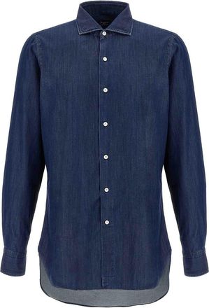 Finamore Chemise - Bleu