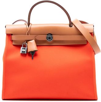 Herm&egrave;s Hobo Bags - Toile Herbag Zip 31 - Gr. unisize - in Orange - f&uuml;r Damen