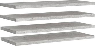 Generic Schwebendes Wandregal, 4 St&uuml;ck, MDF, Hochglanz-Wei&szlig;, Schwebendes Regal, 23/40/50/60/80/90/120 cm, Wandregal f&uuml;r Wohnzimmer/Arbeitszimmer/Bad/K&uuml;che (90