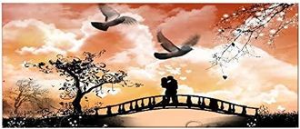 Homemania Bild für Wohnzimmer, Schlafzimmer, mehrfarbig, aus Polyester, Holz, 70 x 3 x 100 cm