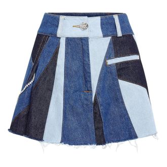 Philipp Plein Femme, Jupes, Bleu, Taille: 42 FR Mini-jupe en jean