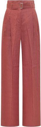 Max Mara Femme, Pantalons, Rouge, Taille: 38 FR Pantalon Tailleur