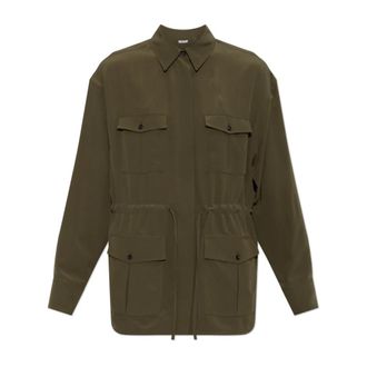 Ferragamo Hemdkragen mit Tunnelzug - - Blouses & Shirts - Damen - Gr&uuml;n - XS