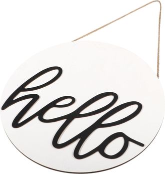 BESPORTBLE DOITOOL Dekorativer Holzanh&auml;nger mit Aufh&auml;ngeseil Schlichter T&uuml;ranh&auml;nger aus Geruchsneutralem Holz Willkommensschild f&uuml;r Haust&uuml;rdeko Handgefertigt Nat