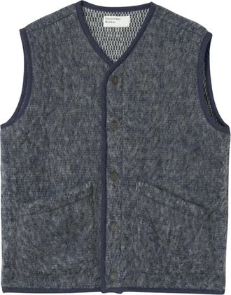 Universal Works Lancaster Gilet - - Jackets - Herren - Blau - S