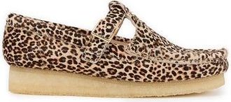Clarks Mocassins l&eacute;opard Wallabee en cuir