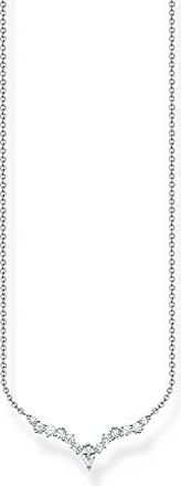 Thomas Sabo KE2172-051-14-L45V Chaîne en argent sterling 925 avec cristaux de glace pour femme Longueur 45 cm, 45 cm, Argent sterling, Zircone cubique