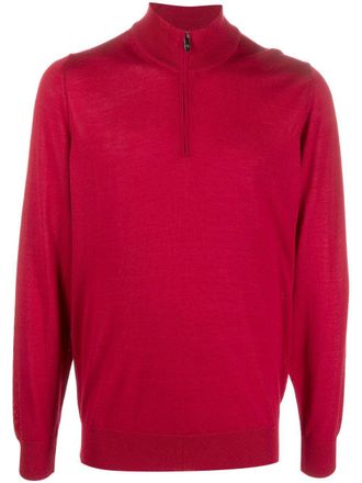 Pal Zileri sweat &agrave; col montant - Rouge