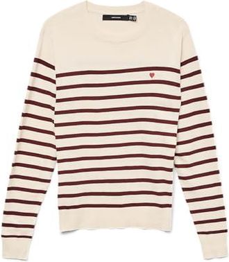 Vero Moda O-Neck Pullover Vmdory Ls Pull &agrave; col Rond Boo, Bouleau, XS Femme