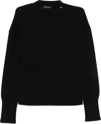 Anine Bing Pull Col Roul&eacute; - Noir