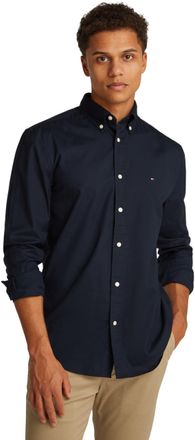Tommy Hilfiger Herren CORE Flex POPLIN Solid RF Shirt MW0MW39988 L/S Shirt, Blau, XXL, Blau (Desert Sky), XXL