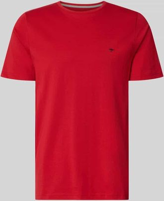 Fynch-Hatton T-Shirt mit Rundhalsausschnitt und Label-Stitching