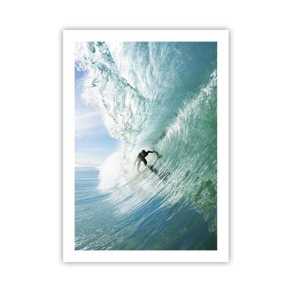 Arttor Wandposter Art Prints 50x70cm Poster ohne Rahmen Abenteuer surfer welle ozean K&uuml;che Wanddeko Bild Wand Kunstdruck Deko Wandbilder Dekoration Wohnzimme