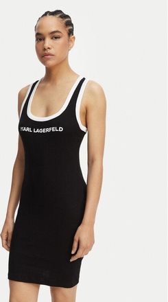 Karl Lagerfeld Kleid f&uuml;r den Alltag B2W46087 Schwarz Slim Fit