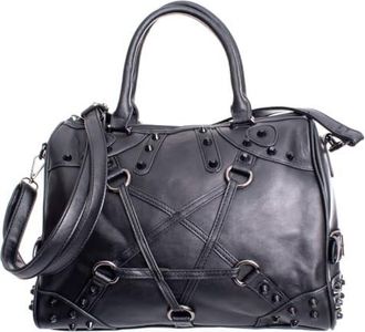 Vixxsin Hexed Pentagram Bag - Sac &agrave; bandouli&egrave;re gothique noir avec d&eacute;tails clout&eacute;s