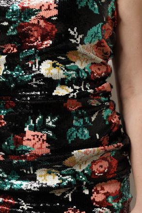 Dolce & Gabbana Floral Sequin Sleeveless Dress - Black