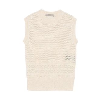 D.exterior 63186 6Vani Rundhals-Strickpullover - - Knitwear - Damen - Beige - XL
