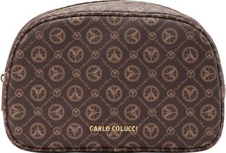 Carlo Colucci Kosmetiktasche- oval Cozzio - - Bags - Herren - Braun - ONE SIZE