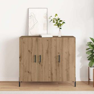 vidaXL Vidaxl - Buffet ch&ecirc;ne artisanal 90 x 34 x 80 cm Bois ding&eacute;nierie