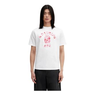 A Bathing Ape ABC Camo College T-Shirt - - Tops - Herren - Wei&szlig; - 2XL