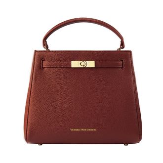 Victoria Hyde London Damen Handtasche PU Leder Henkeltaschen Elegant Taschen Große Schultertasche Damen Tote Shopper mit Mehreren Fächern für Arbeit Schule Reisen-Rötlich 