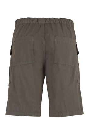 Aspesi Mens Cotton Cargo Bermuda Shorts Grey