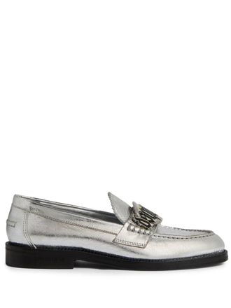 Dsquared2 mocassins Gothic &agrave; fini m&eacute;tallis&eacute; - Argent