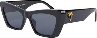 Palm Angels Fairfield Rechteck-Sonnenbrille f&uuml;r Herren (Schwarz/Dunkelgrau)