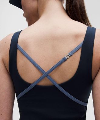 lululemon Thin-Strap Tennis Tank Top Medium Support, B/C Cup pour Femmes - Bleu - Taille 2XS