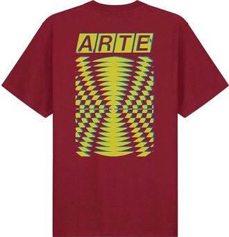 Arte Cotton Crew Neck T-Shirt - Red