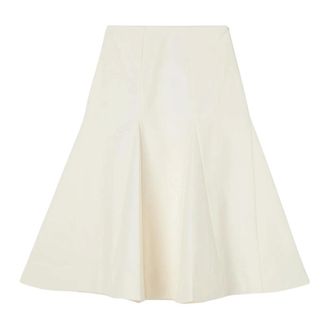R&oacute;he Femme, Jupes, Blanc, Taille: 42 FR Jupe Midi Sculpturale en Coton