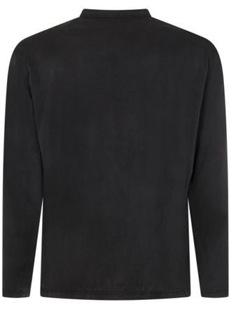 Tom Ford Mens Henley Shirt Black Silk Sleepwear