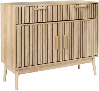 Altobuy PAJAN - Buffet 2 Portes Effet Bois avec Tasseaux