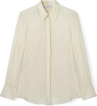 Motivi Femme, Blouses et Chemises, Blanc, Taille: 44 FR Chemise en mousseline fil coup&eacute;