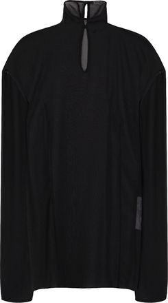 8 by YOOX SEE-THROUGH HIGH-NECK BLOUSE