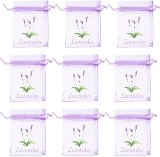 BESPORTBLE 50 Kleine Lavendel S&auml;ckchen mit Kordelzug Leere Netzbeutel aus Atmungsaktivem Stoff zur Aufbewahrung von Trockenblumen und Gew&uuml;rzen Hellviolett f&uuml;r Sc