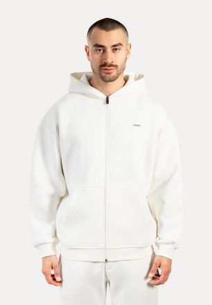 Smilodox Kapuzenstrickjacke Cedrik, Oversize Zip Hoodie, Kapuzenpullover mit Front-Zipper Langarm K&auml;ngurutasche Metallabel weiches Material Freizeit Alltag