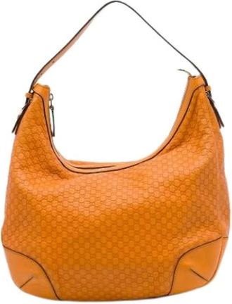 Gucci Sac bandouli&egrave;re en cuir gaufr&eacute; pr&eacute;-aim&eacute; - Femme - Pre-owned - Orange - Taille: ONE Size