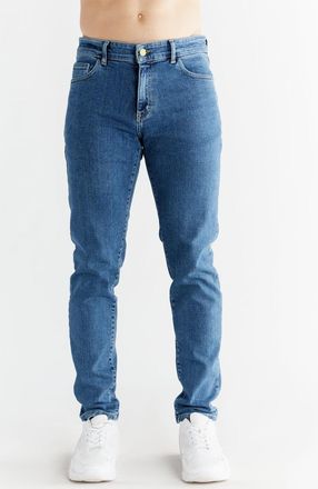 Evermind Herren vegan Jeans Slim Fit Saphirblau