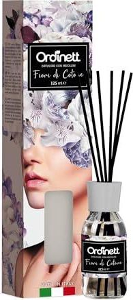 Ordinett Raumduft Diffusor mit Mittelst&uuml;cken | Baumwollbl&uuml;ten | 125 ml | Intensives und langlebiges Aroma | einsetzbar in jedem Raum